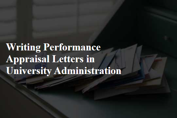 Writing Performance Appraisal Letters in University Administration ...