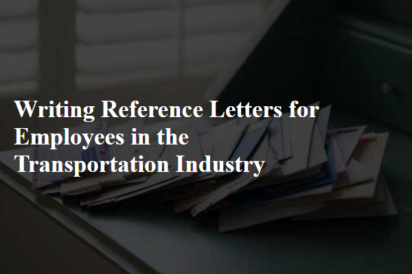 Writing Reference Letters for Employees in the Transportation Industry ...