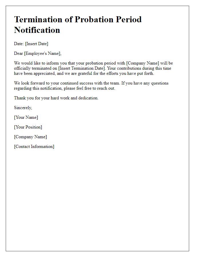 Letter Template For Termination In Probation Period Free Samples In Letter Template For Termination In Probation Period Free Samples In